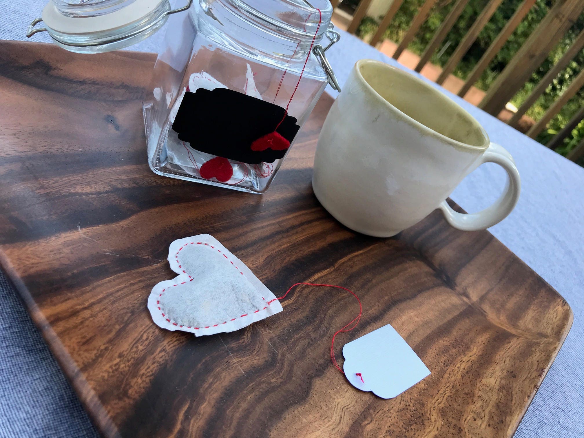 Heart Shaped Tea Bags Your Own Personalized Tag Choose Your | Etsy