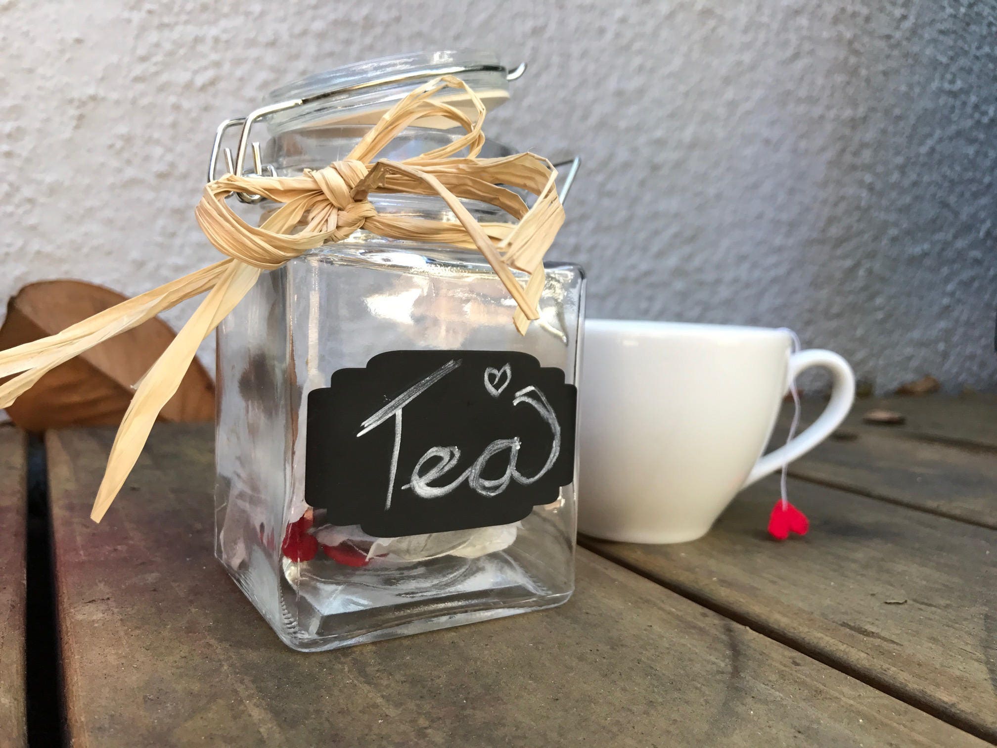 Heart Shaped Tea Bags Your Own Personalized Tag Choose Your - Etsy