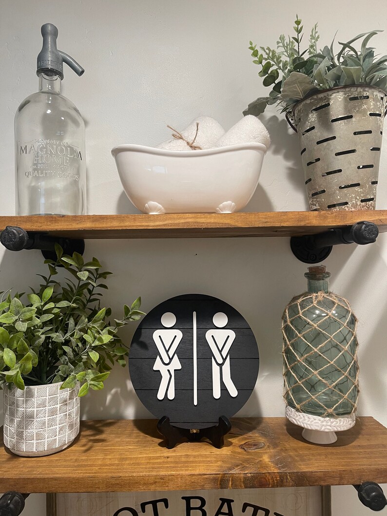 Farmhouse Bathroom Humor Decor - Etsy