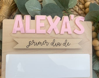 Primer Dia De Kindergarten 1st Day of Kindergarten Sign Start of School ...