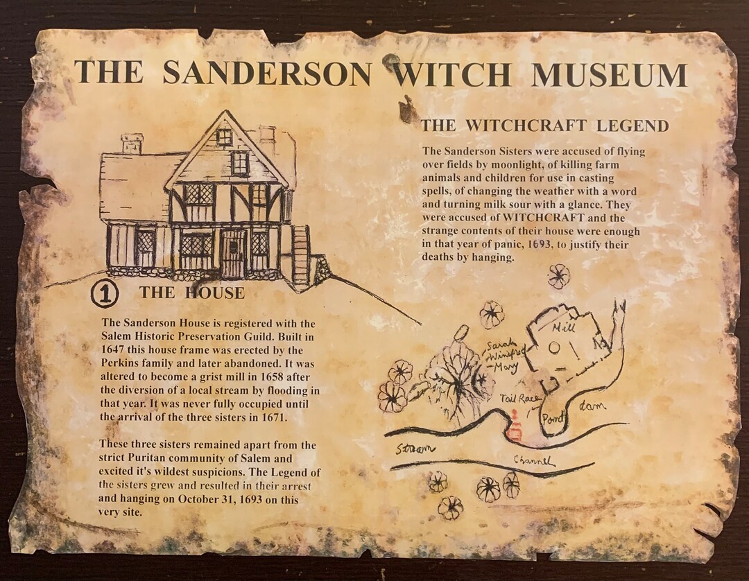 Poster Sign Inspired by Hocus Pocus Sanderson Sisters Witch Museum - Etsy