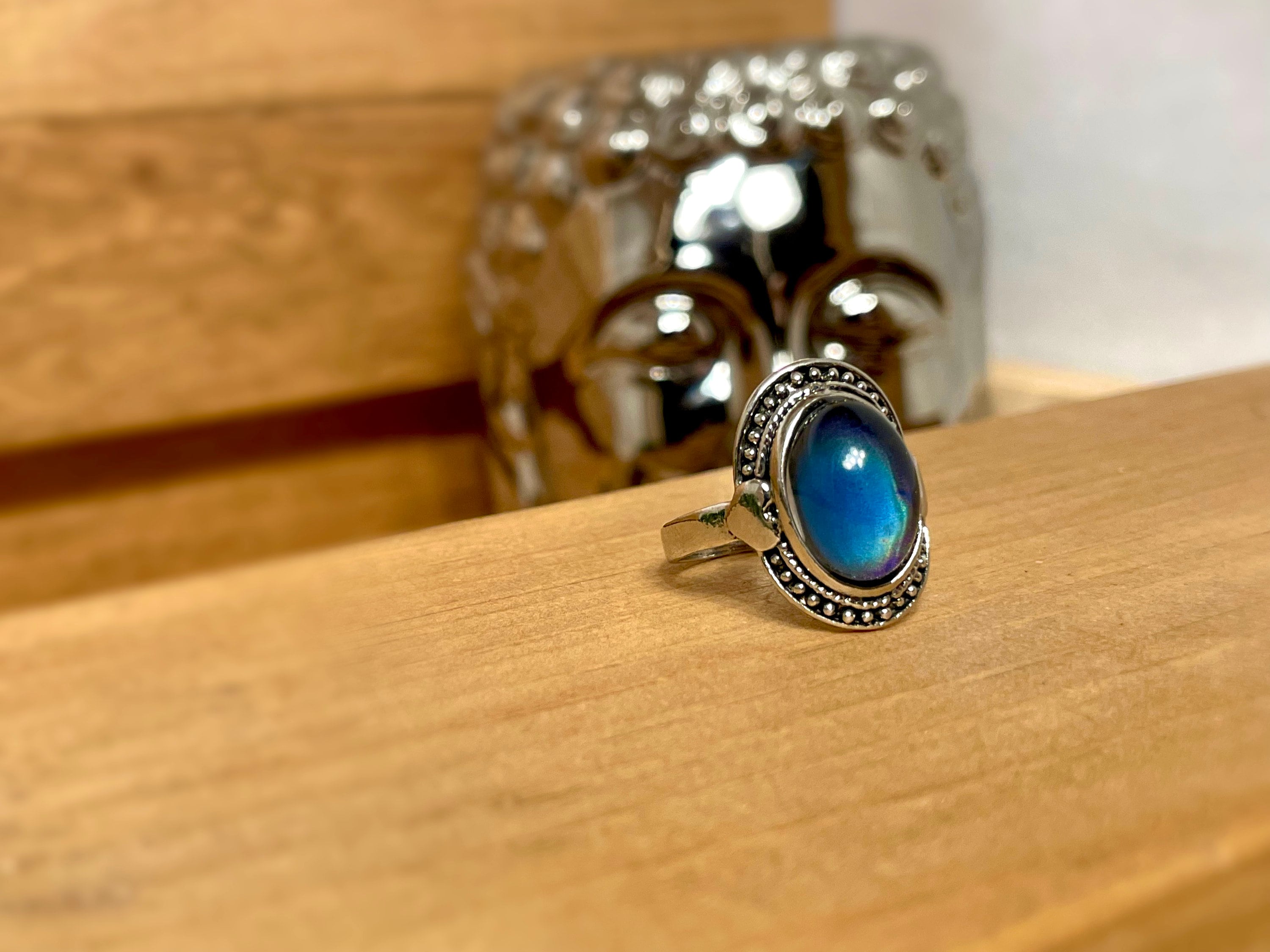 Oval Mood Ring for Mood Awareness Love Passion Boho Hippie Ring Regular ...