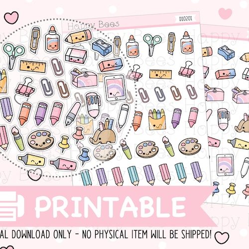 Printable Minimal Icons Emoji Stickers Functional Icon | Etsy