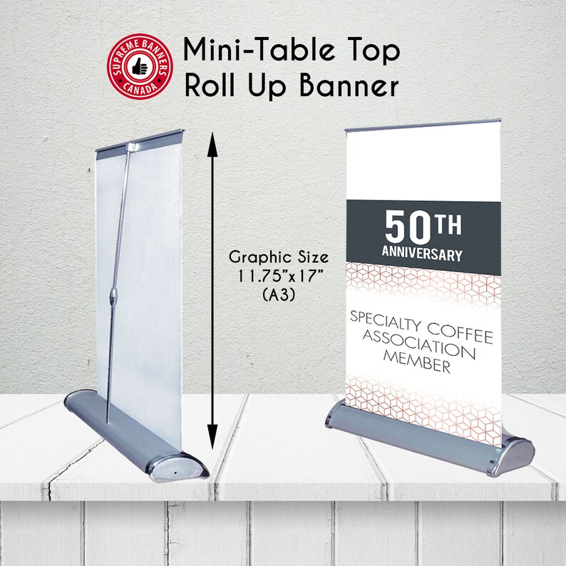 Mini Tabletop / Desktop Portable Roll up Retractable Banner | Etsy