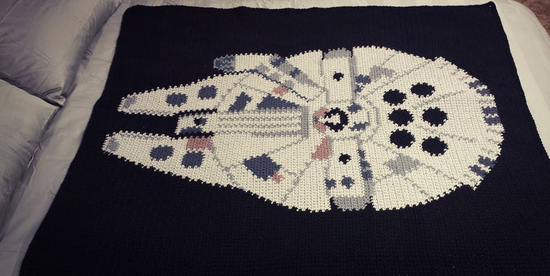Crochet Pattern: Star Wars Millennium Falcon Afghan (PDF Instant ...