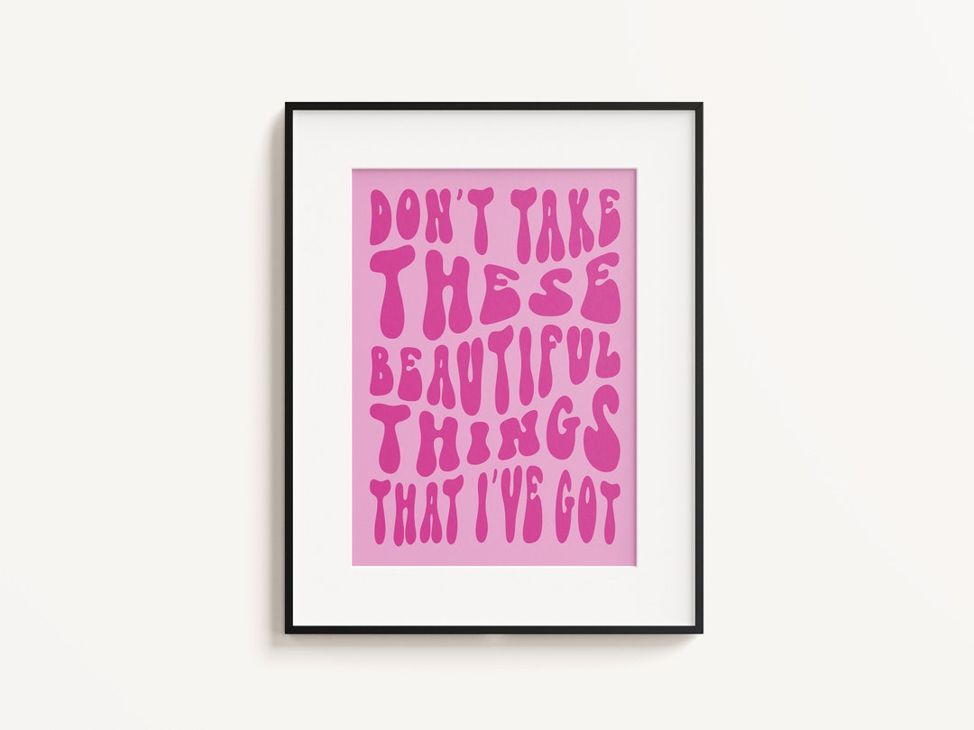 Benson Boone Beautiful Things A4 Digital Poster, Song Lyric Wall Art ...