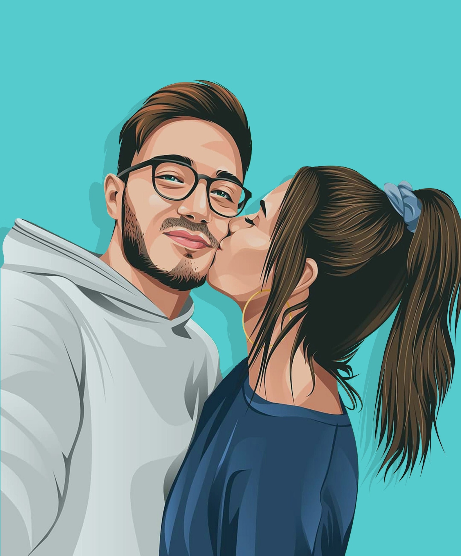 Custom Portrait, Couple Portrait, Cartoon Portrait, Family Portrait ...