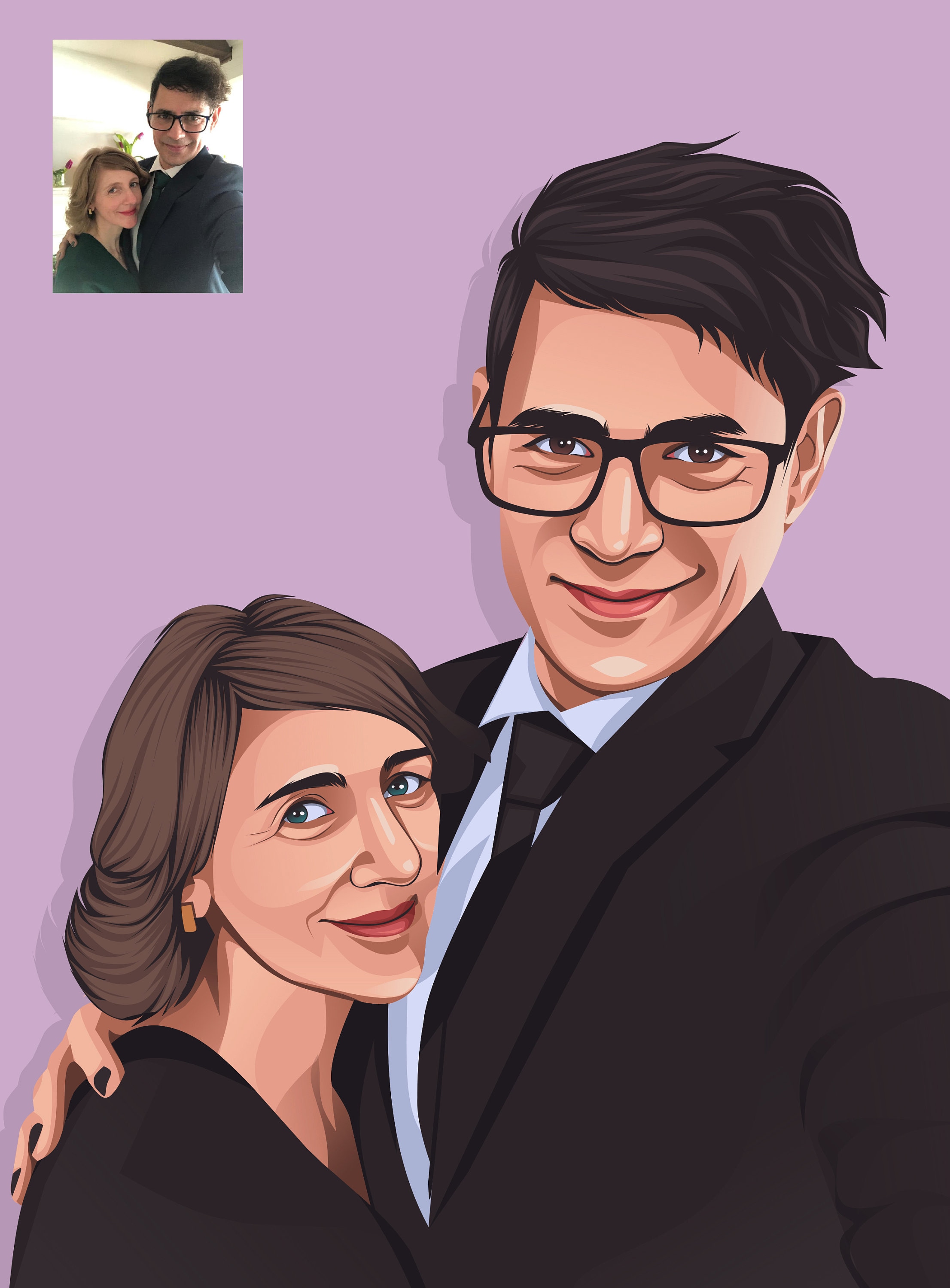 Custom Portrait Couple Portrait Cartoon Portrait Family - Etsy Australia
