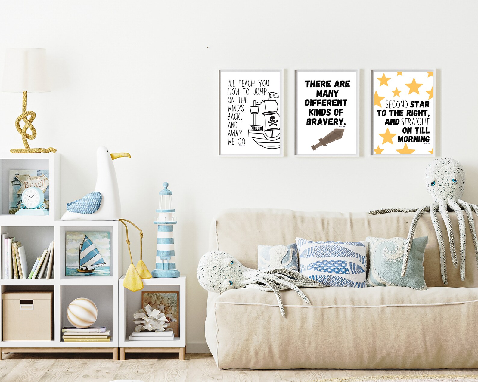 Peter Pan Sword Digital Wall Art Print for Kid's Room, Playroom or ...