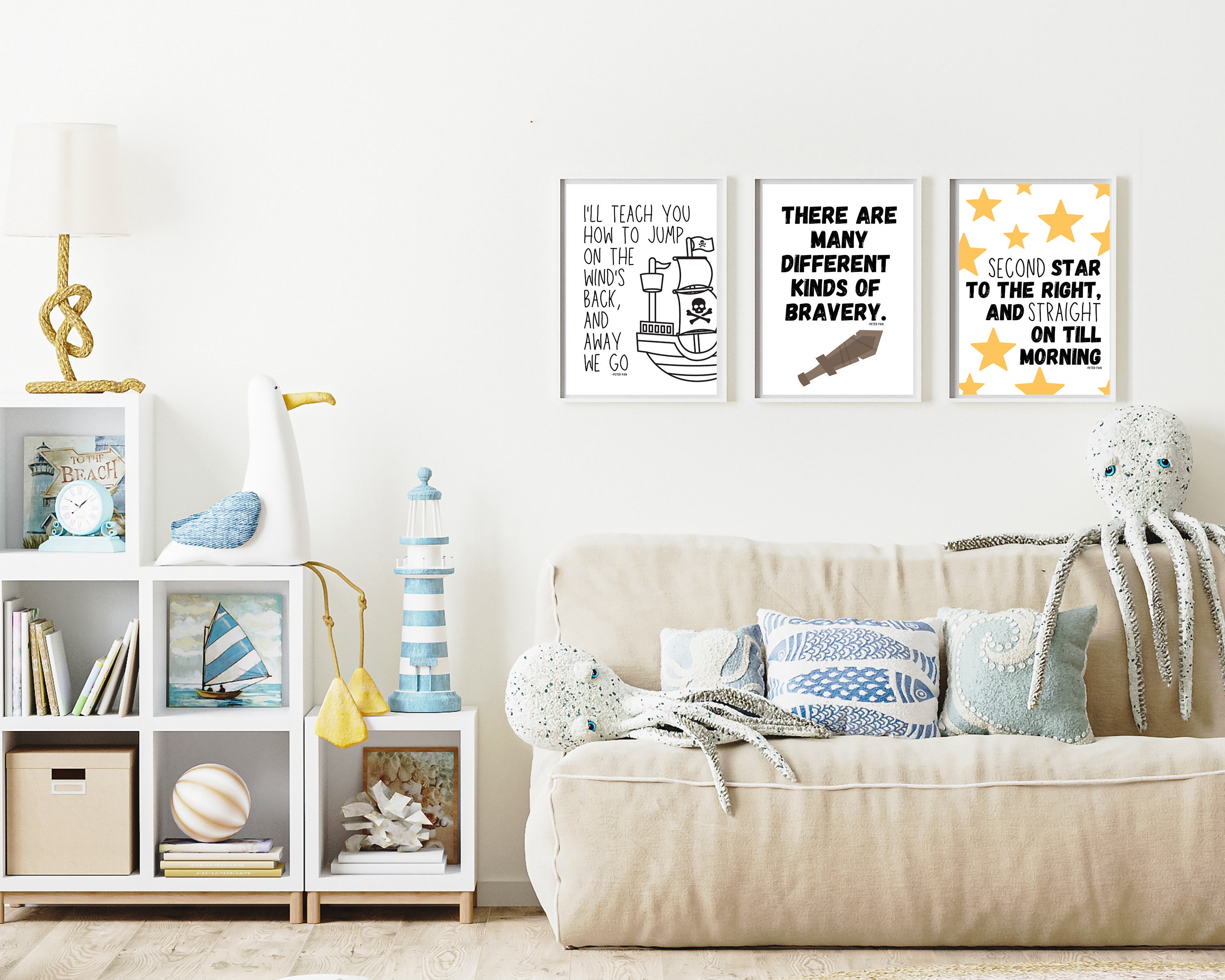 Peter Pan Sword Digital Wall Art Print for Kid's Room, Playroom or ...