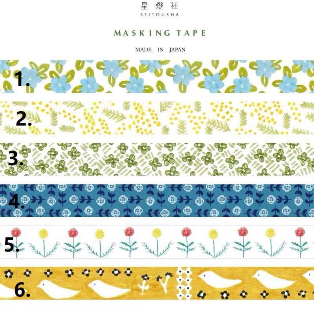 Sample-japanese Pattern Washi Masking Tape by Seitousha - Etsy