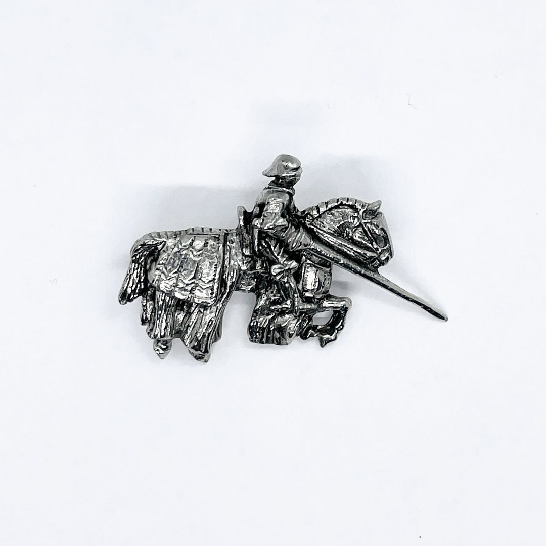 Knight Jousting Pin Badge - Etsy