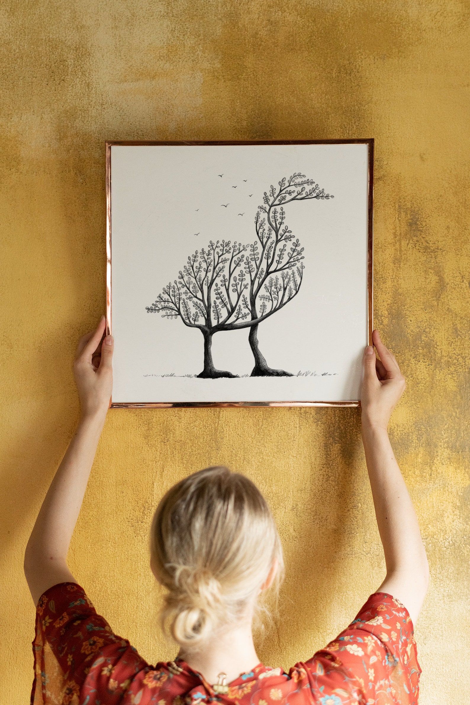 Duck Tree Print - Etsy
