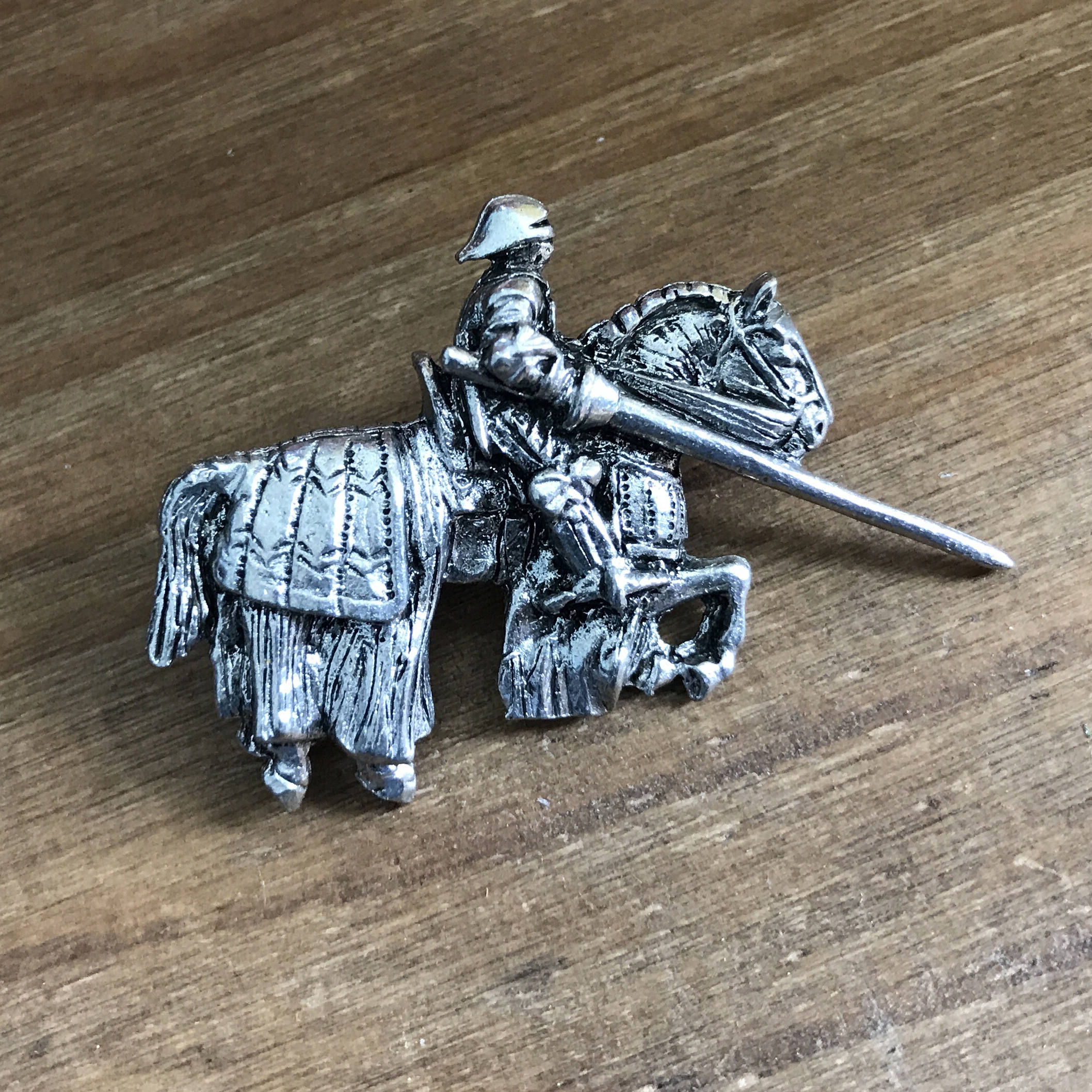 Knight Jousting Pin Badge - Etsy