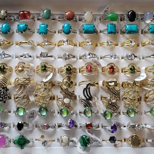 Wholesale, Job Lot Costume Rings, Rings, Adjustable, Craft Fair, Resale ...