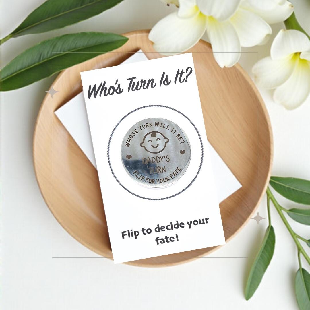 Baby Decision Coin, Decide Your Fate, Parent Coin, New Mum, New Dad ...