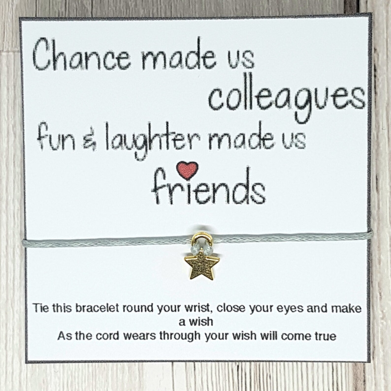 Colleagues to Friends Wish Bracelet Wish String Chance Made - Etsy