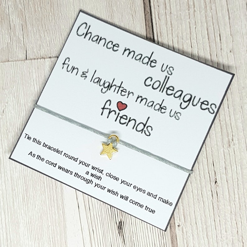 Colleagues to Friends Wish Bracelet Wish String Chance Made | Etsy