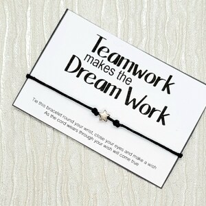 Teamwork Makes the Dream Work, Wish Bracelet, Wish String, Special Gift ...