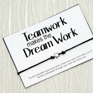 Teamwork Makes the Dream Work, Wish Bracelet, Wish String, Special Gift ...