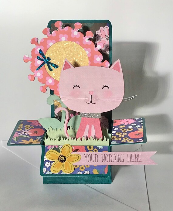 Personalised Pop up Cat Card | Etsy