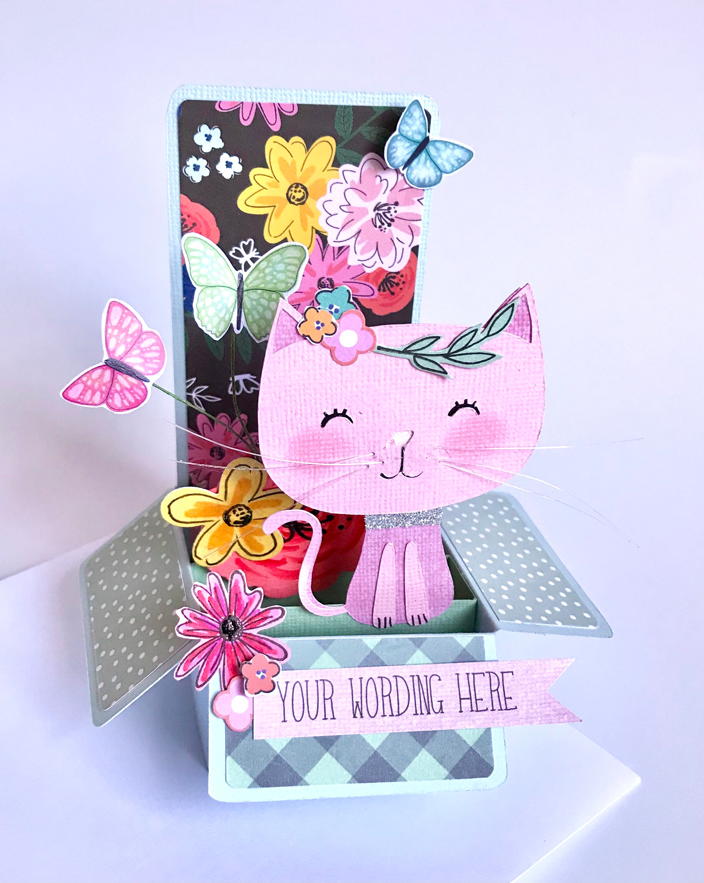 Personalised Pop up Cat Card - Etsy
