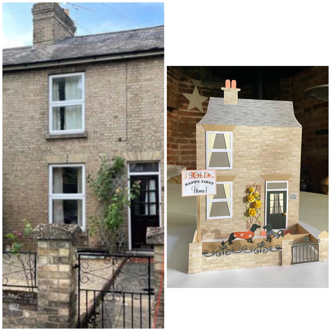 Bespoke 3D Pop up house Card - Etsy