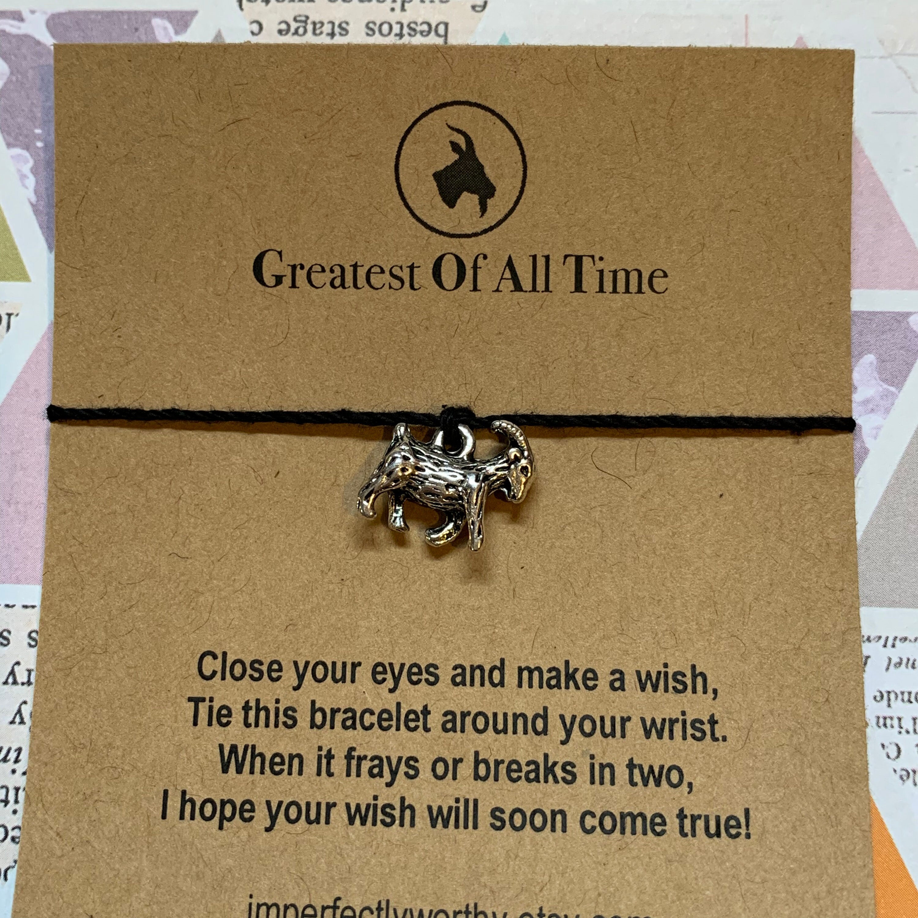 GOAT Wish Bracelet Greatest of All Time You GOAT This Goat | Etsy