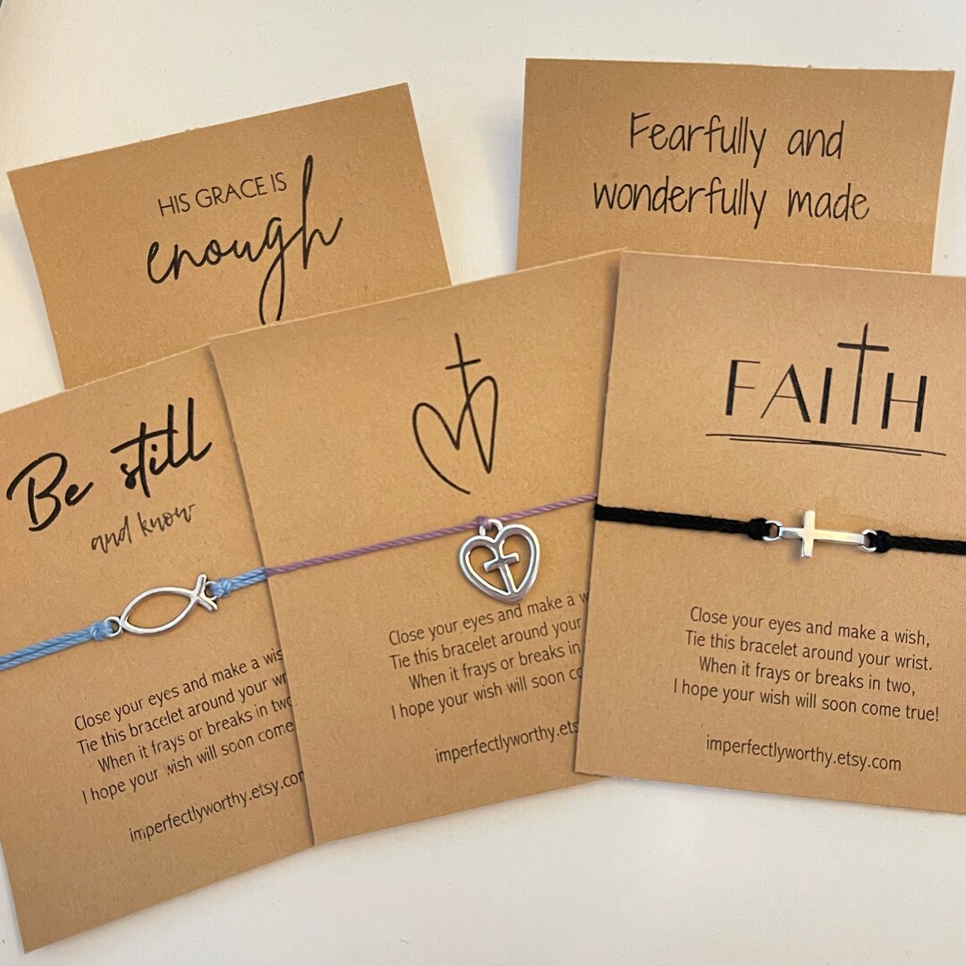 Faith Wish Bracelet Religious Friendship Bracelet His Grace is Enough ...