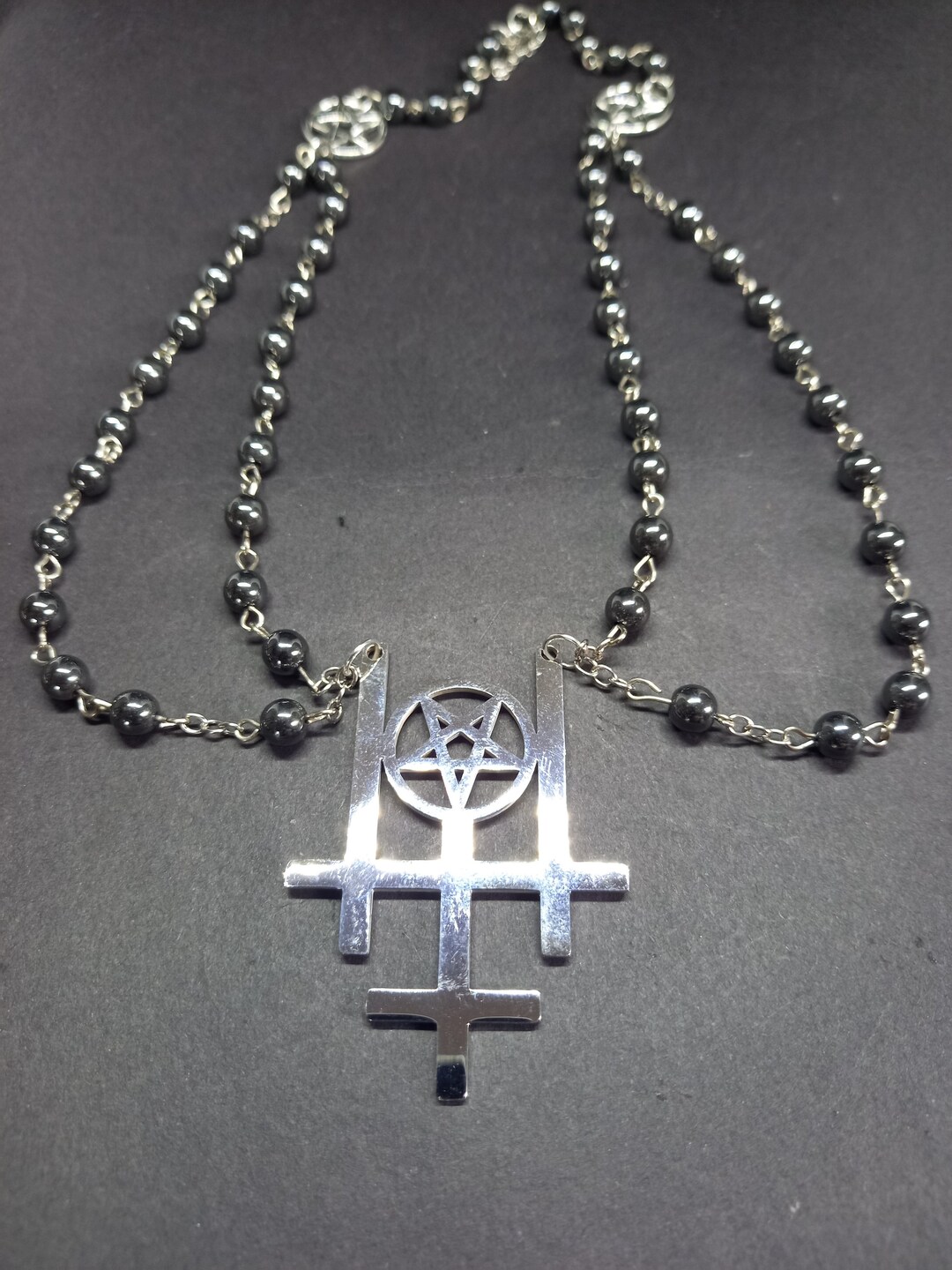 Goth Gothic Witchy Satanic Occult "satanic Trinity ,three Inverted ...