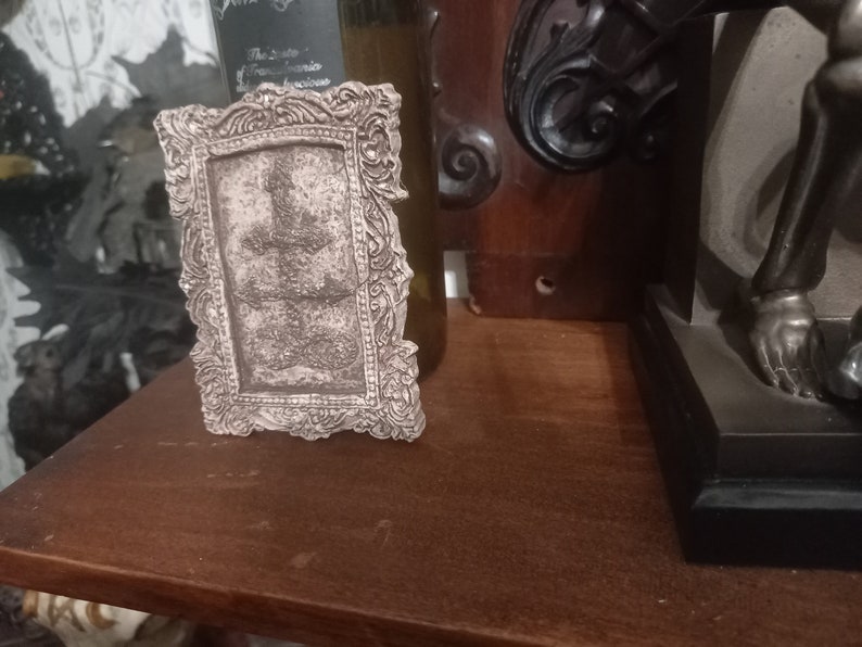 Hand Sculpted Cross of Satan Baroque Frame, Aged Bone Finish - Etsy