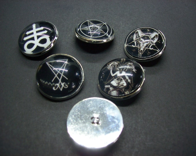 Occult Satanic Goth Witch Witchcraft Witchy ,5 Sewing Buttons Set 1 - Etsy