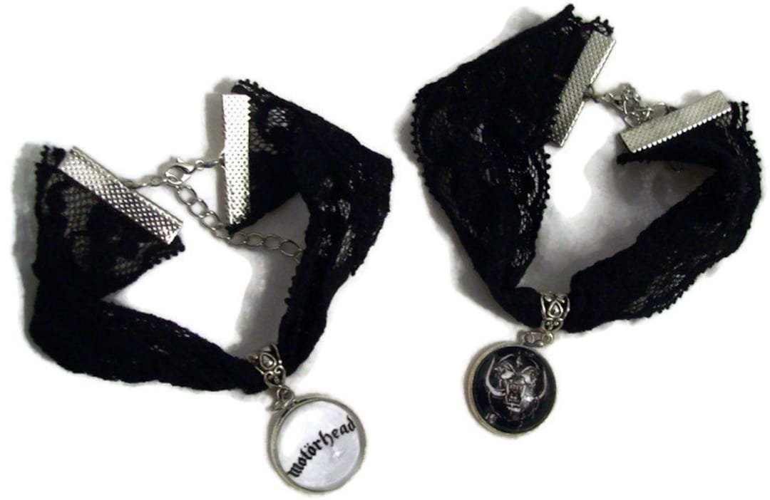 Rock Heavy Metal Alternative Motorhead Inspired Black Lace Choker With ...