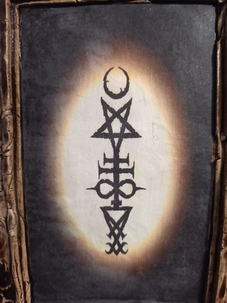 Oddity Curiosity Macabre Baphomet Occult "satanic Trinity Symbol" Sepia ...