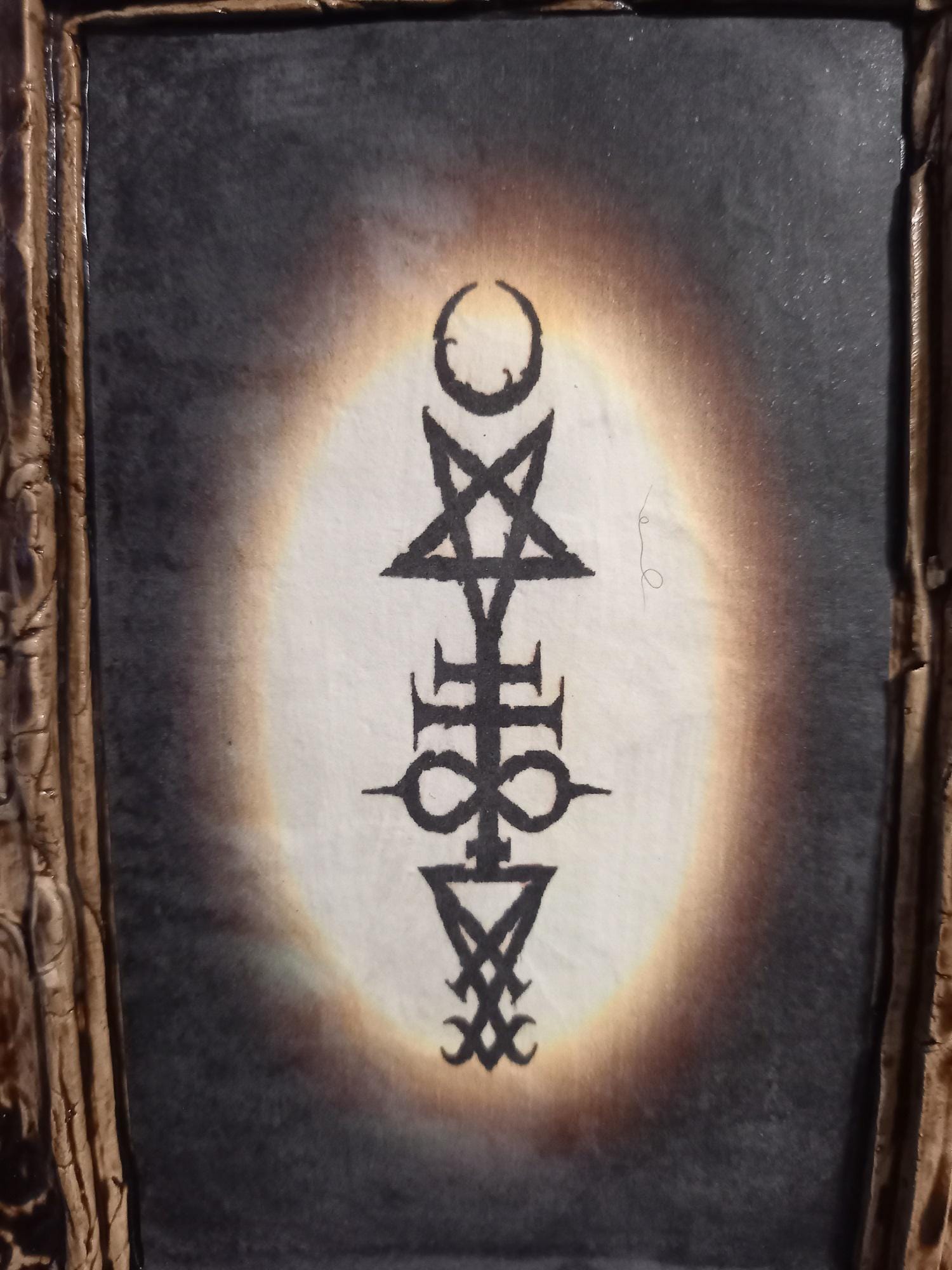 Oddity Curiosity Macabre Baphomet Occult "satanic Trinity Symbol" Sepia ...