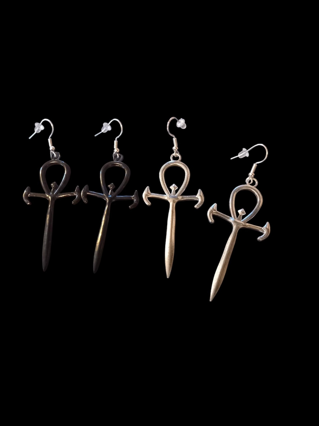 Earrings ,vampire Masquerade Style "ankh" :vampire Goth Witchy Cosplay ...