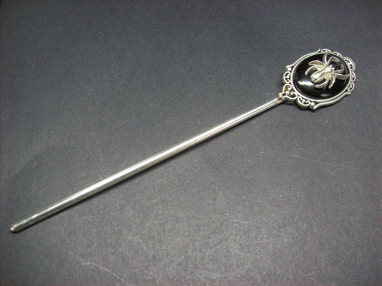 Metal Hair Stick"victorian Cameo Spider Detail " :goth Witchy Accessory ...