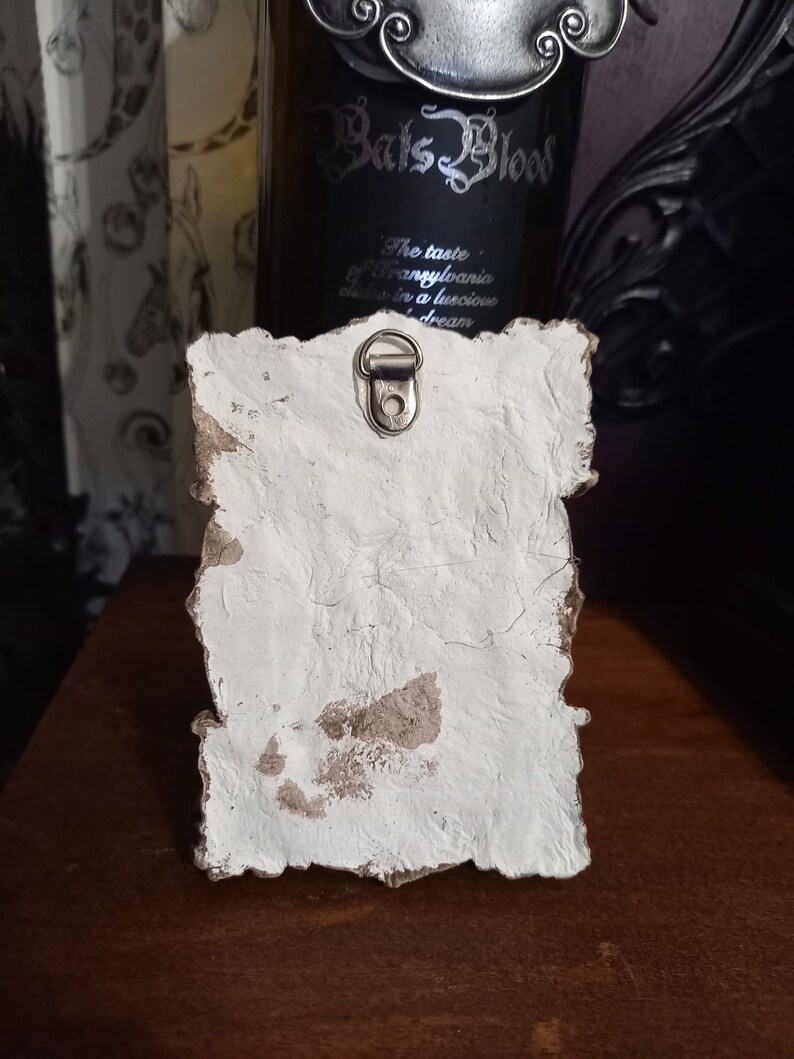 Hand Sculpted Sigil of Satan Baroque Frame, Aged Bone Finish - Etsy