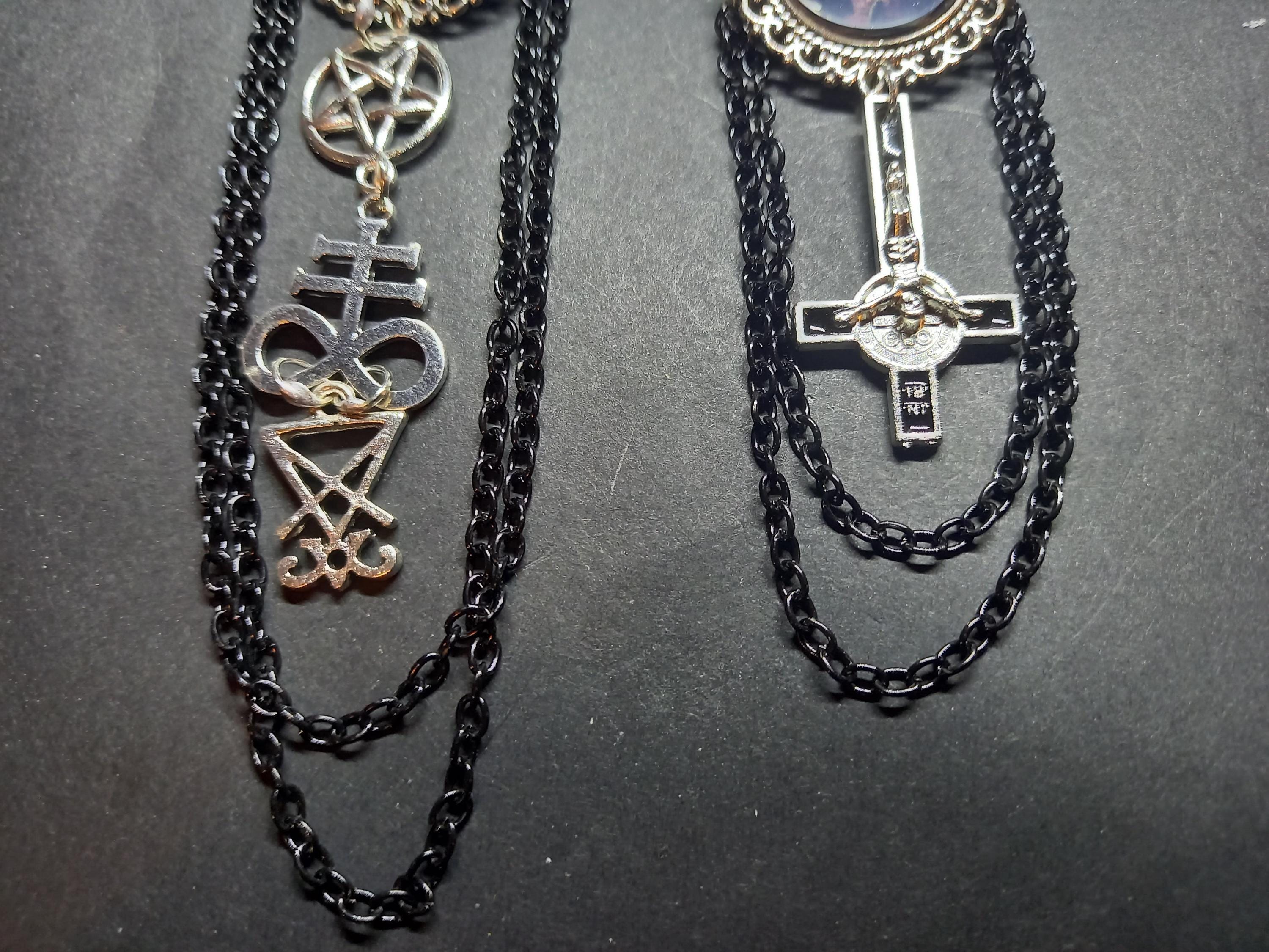 Goth Gothic Occult Satanic Tiki Lounge Inspired " Ornate Satanic Brooch ...