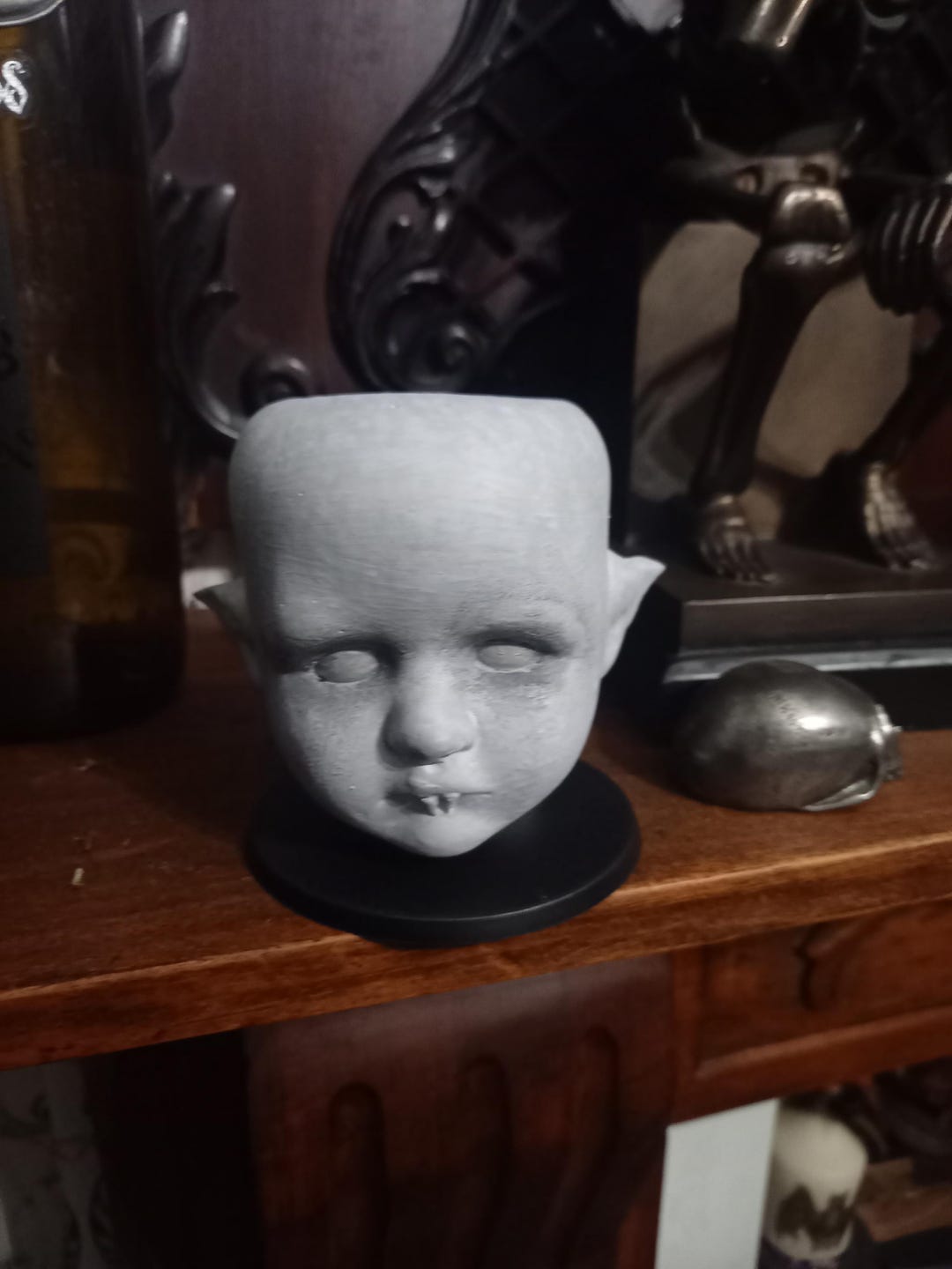 Unique Goth Gothic Witchy Vampire Nosferatu Doll Head Plant/flower Pot ...