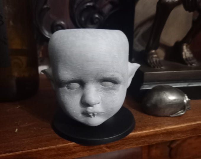 Unique Goth Gothic Witchy Vampire Nosferatu Doll Head Plant/flower Pot ...