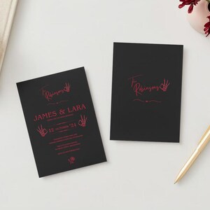 Alternative Wedding Invitation, Gothic Invitation, Editable Canva ...