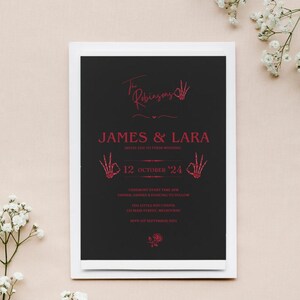 Alternative Wedding Invitation, Gothic Invitation, Editable Canva ...