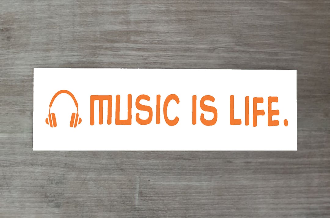 Music is Life Vinyl Decal for Car / Wall / Home / Laptop - Etsy