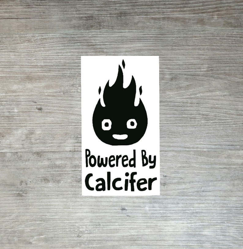 Powered by Calcifer Vinyl Sticker Decal for Car / Laptop / | Etsy UK