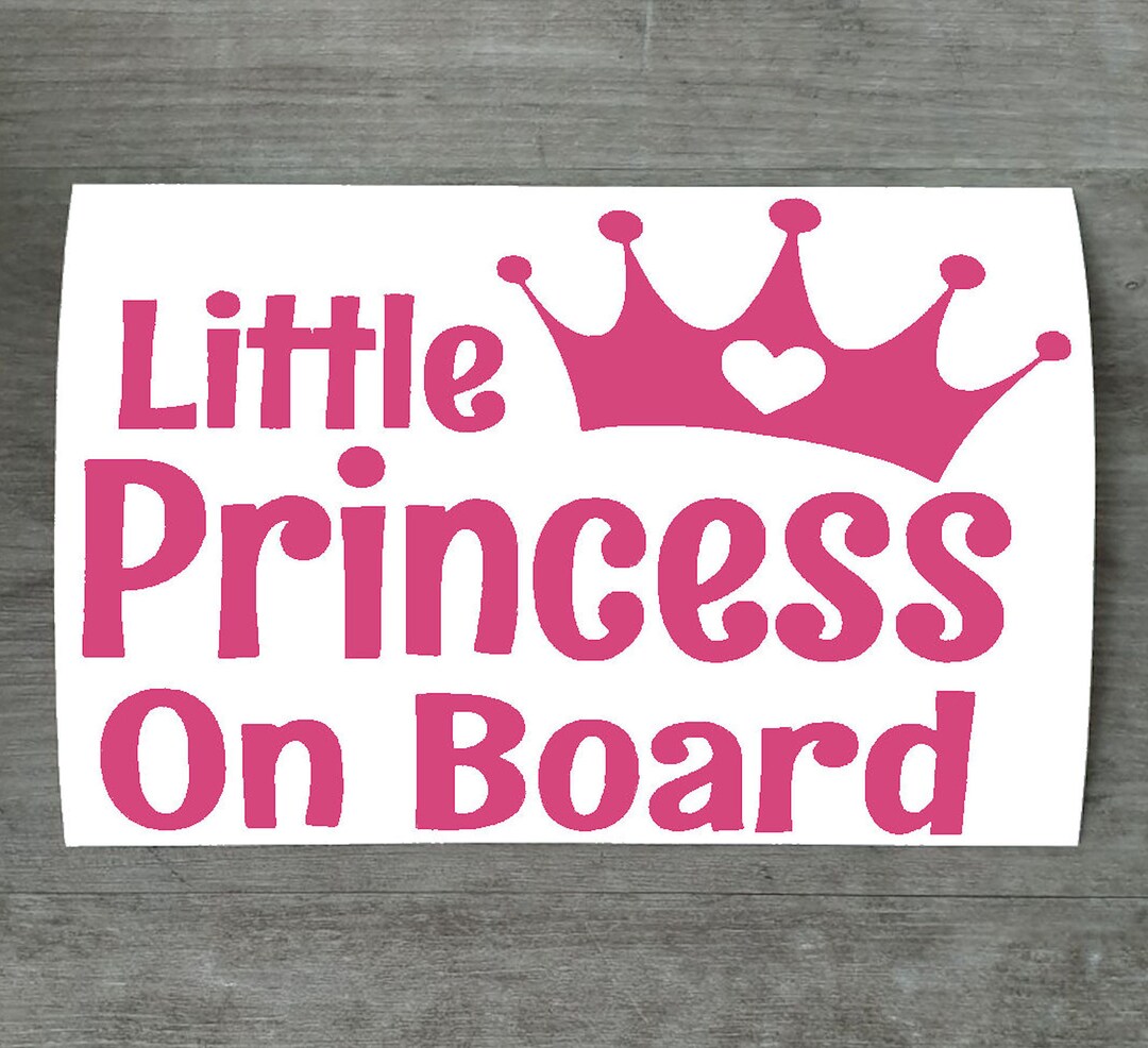 Little Princess Sticker Baby on Board Style Vinyl Decal - Car Accessory ...