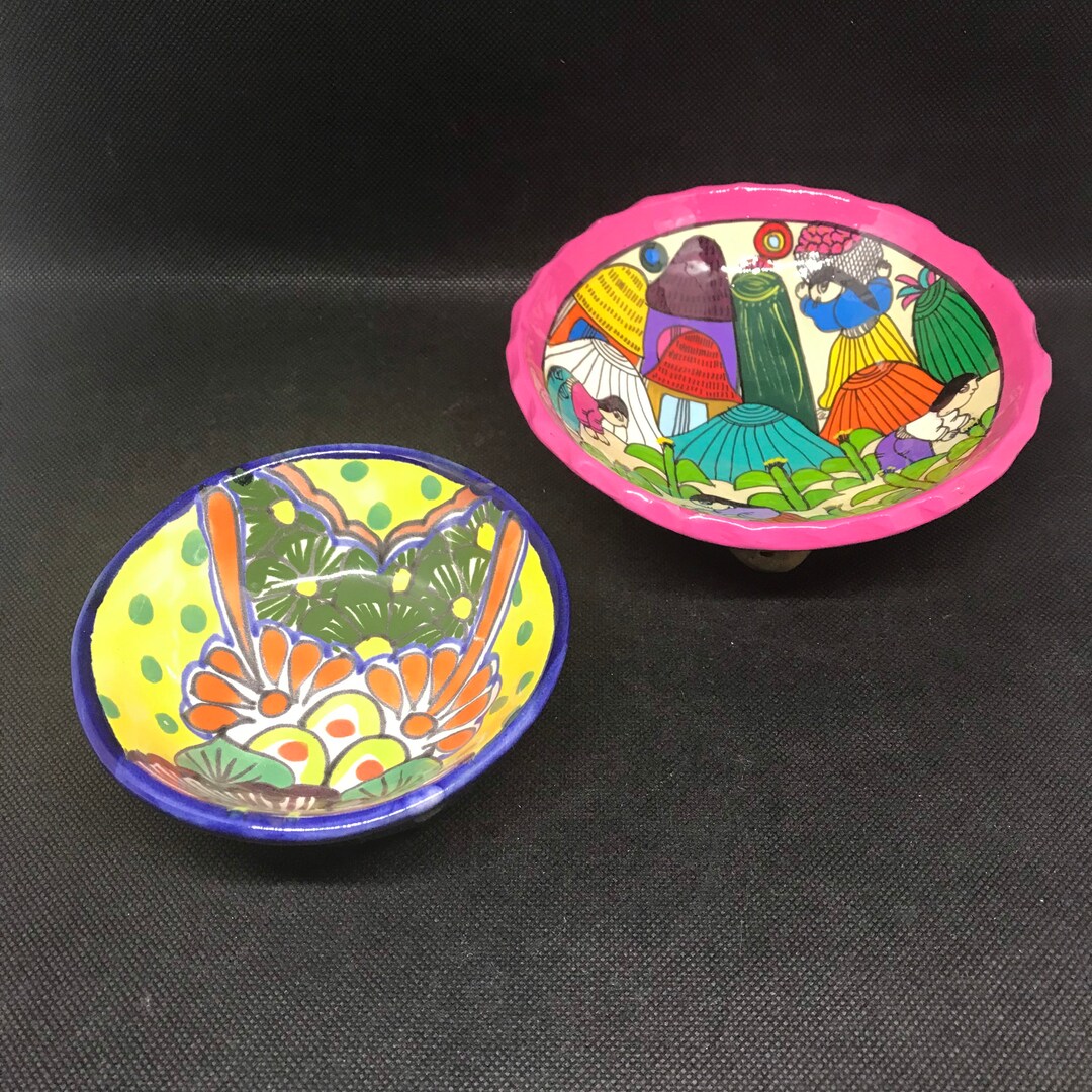 Mexican Pottery Salsa Bowls. Set of 2 - Etsy