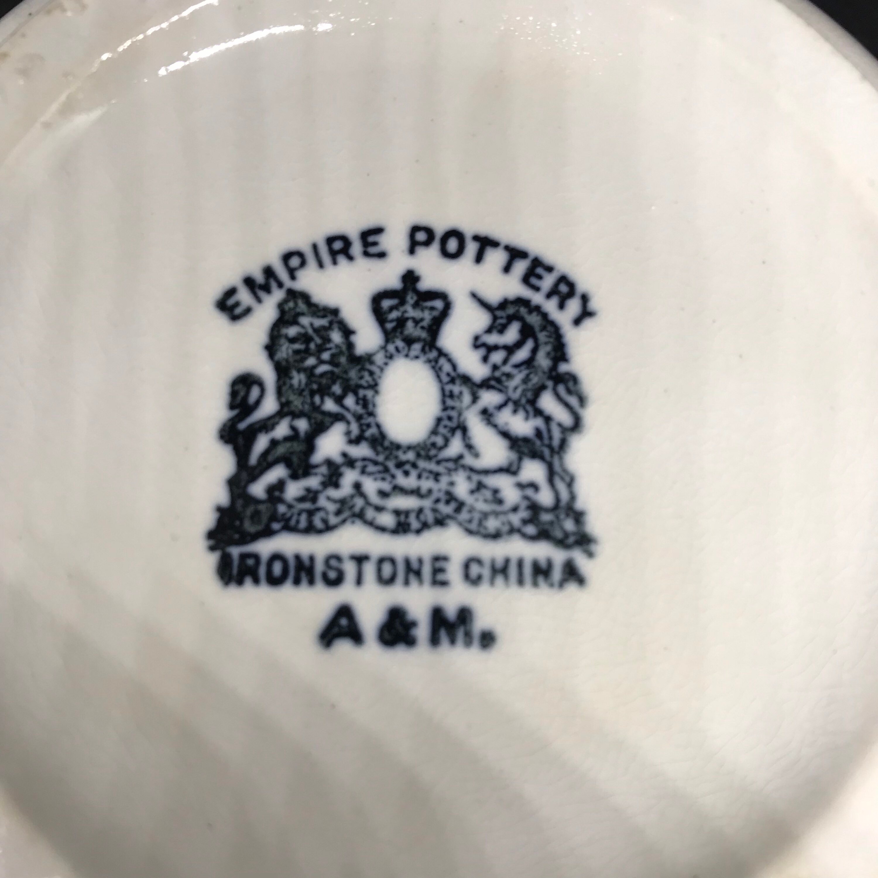 Vintage Empire Pottery Ironstone Floral Large Sugar Bowl - Etsy