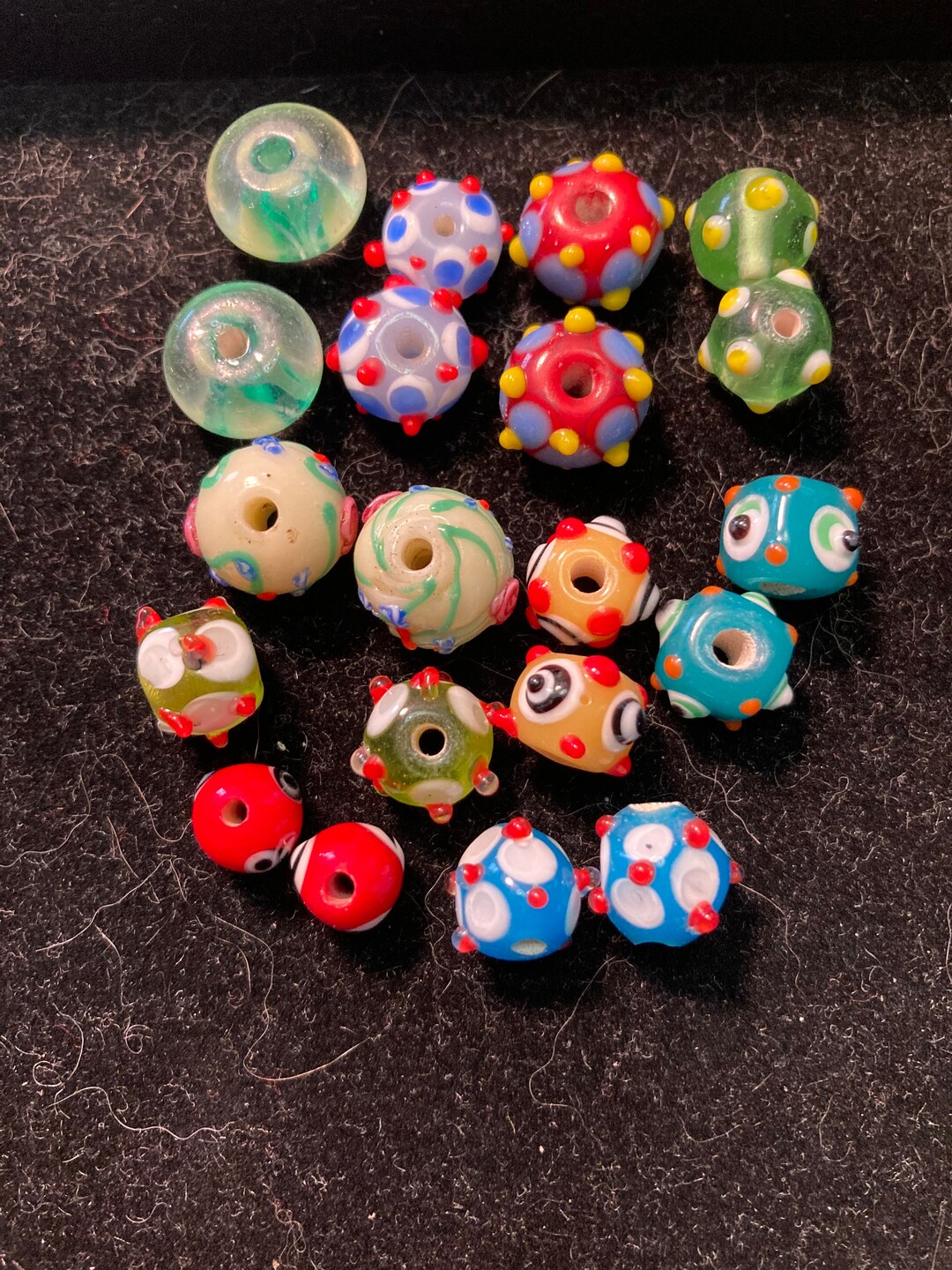 Glass Bead Assortment. 2 of Each Design. Lampwork, Bumpy Beads - Etsy