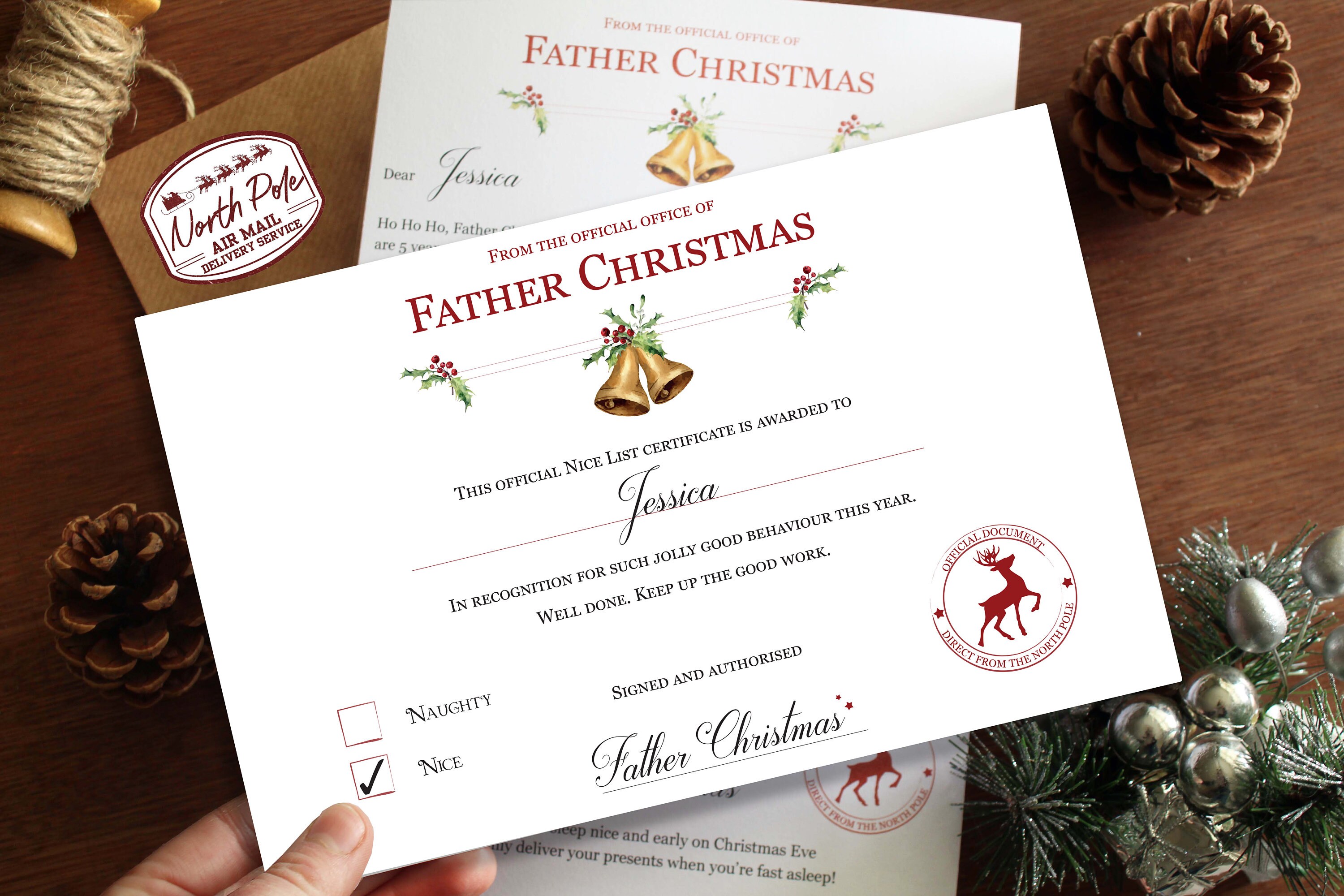 Nice List Certificate From Father Christmas Santa Claus Good Etsy UK nice-list-certificate-from-father-christmas-santa-claus-good-etsy-uk